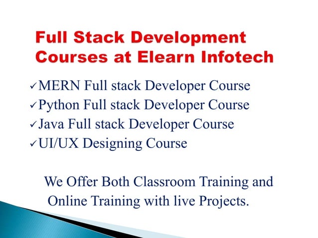 MERN Full Stack Training in Hyderabad | PPT
