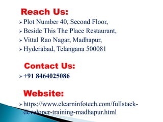 MERN Full Stack Training in Hyderabad | PPT