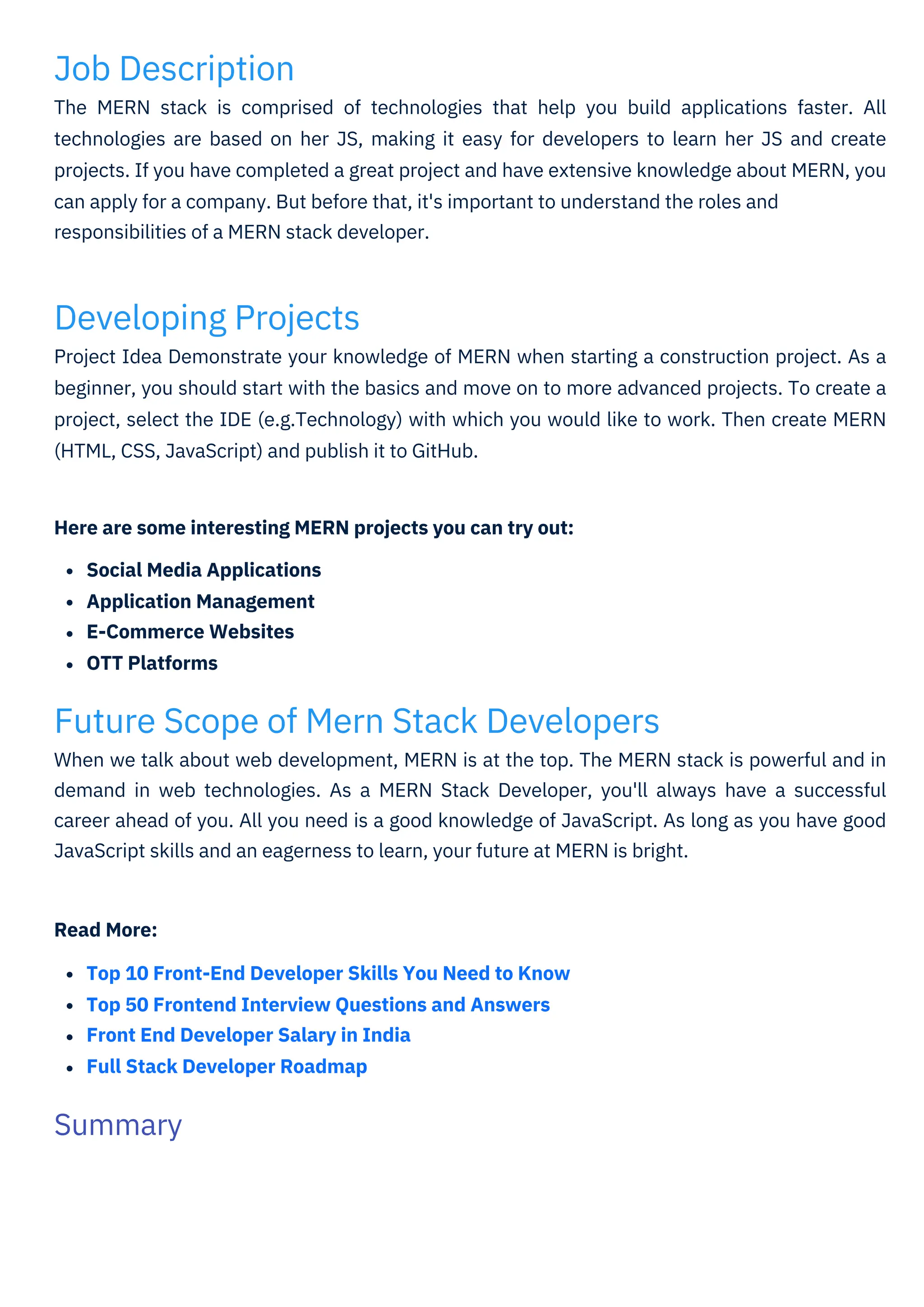 MERN Stack Roadmap for Beginner PDF By ScholarHat | PDF | Web ...