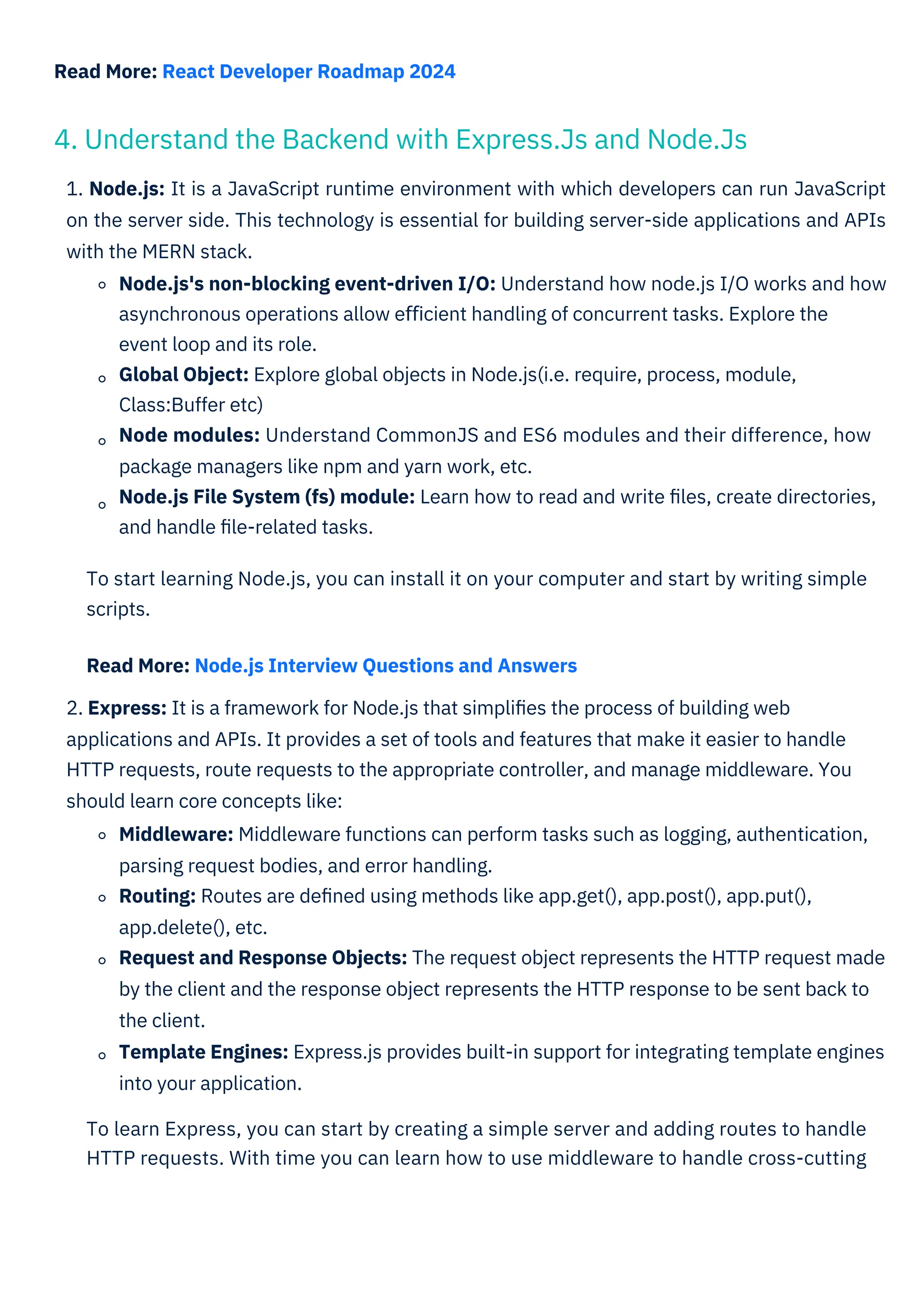 MERN Stack Roadmap for Beginner PDF By ScholarHat | PDF | Web Development | Internet