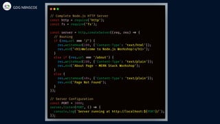 MERN stack Workshop - GDG On Campus NBNSCOE | PPT