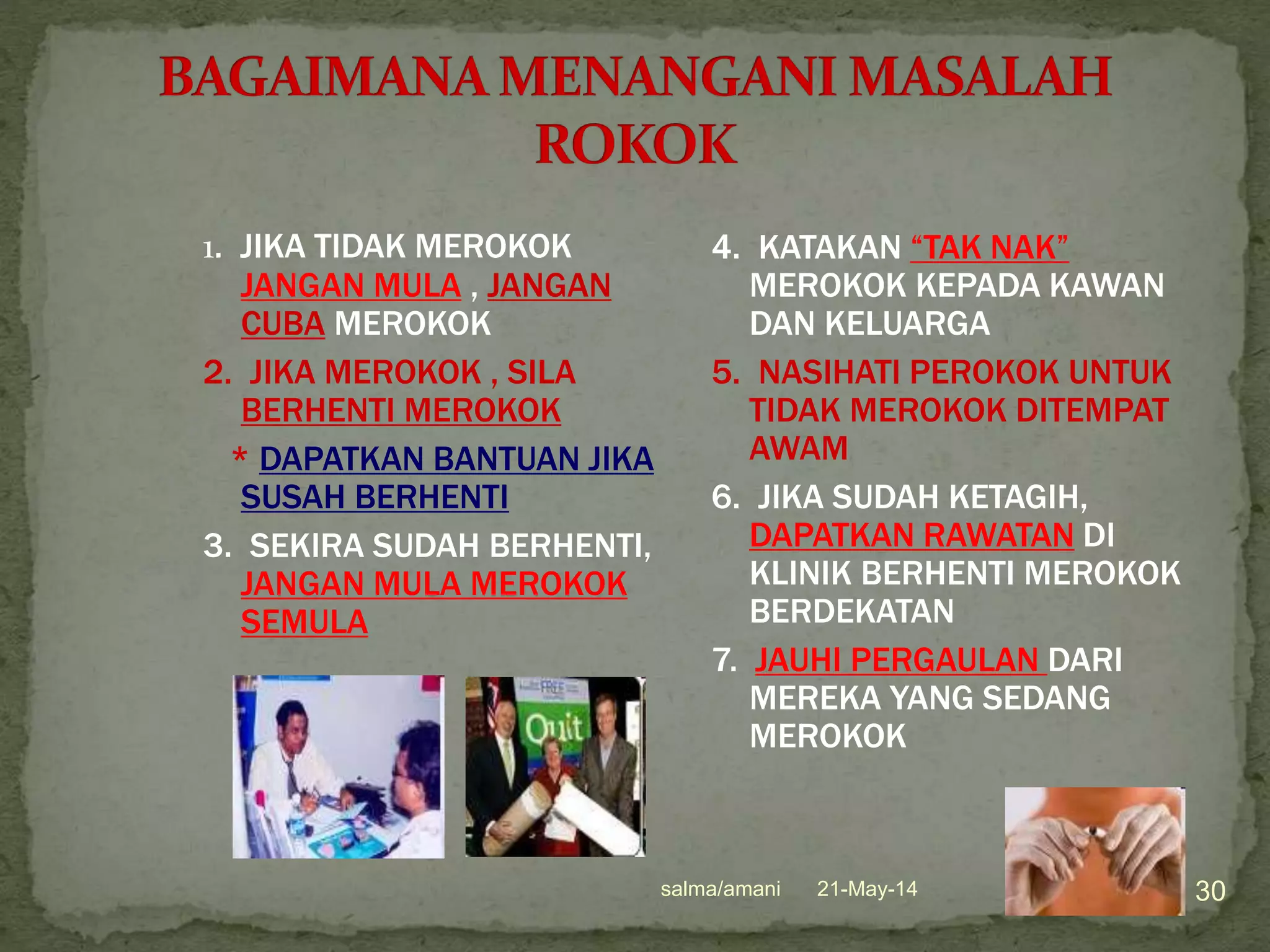 Merokok dan kesihatan oral edit | PPT