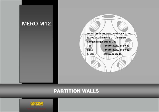 Exhibit System MERO M12 partition walls engl | PDF