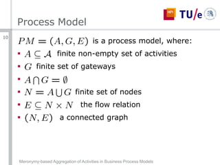 Meronymy-based Aggregation of Activities in Business Process Models | PPT