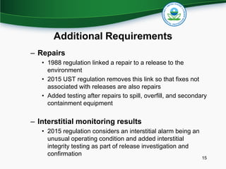 Meerian, Marcus, KDHE, Overview of Revisions to the UST Regulations ...