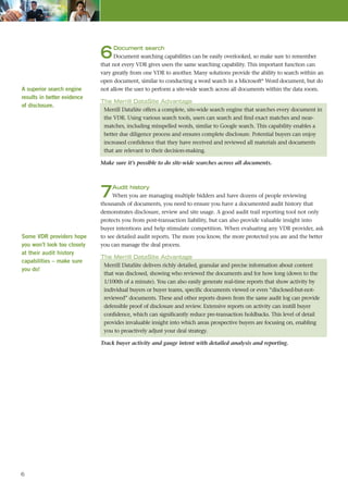 Merrill DataSite Not All VDRs Are Created Equal | PDF