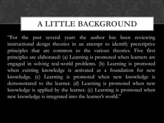 Merrill’s first principles of instruction | PPTX