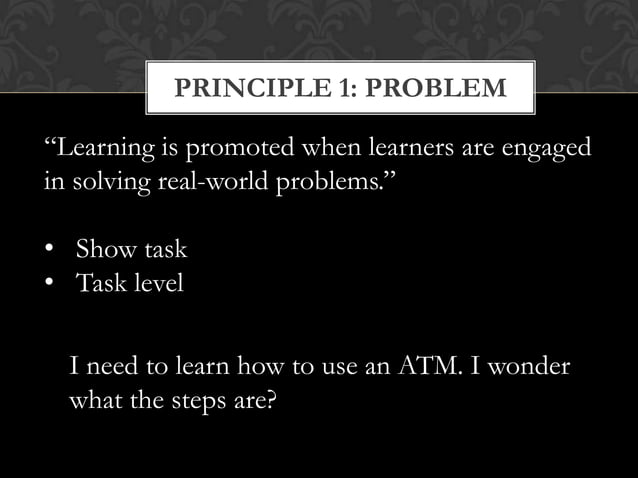 Merrill’s first principles of instruction | PPTX