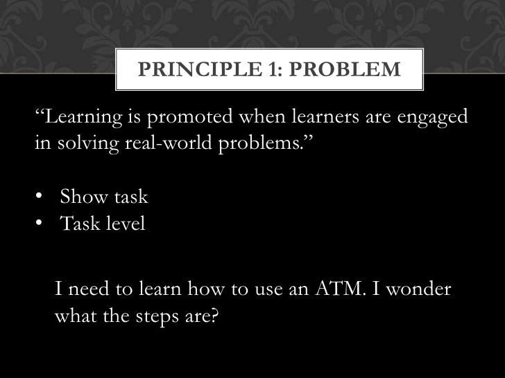 Merrill’s first principles of instruction