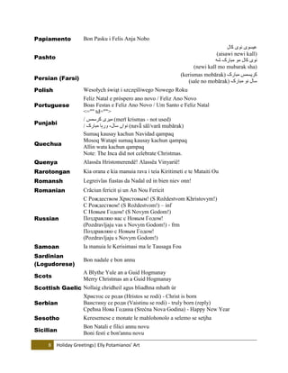 Merry christmas and happy new year different languages | PDF