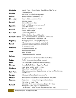 Merry christmas and happy new year different languages | PDF