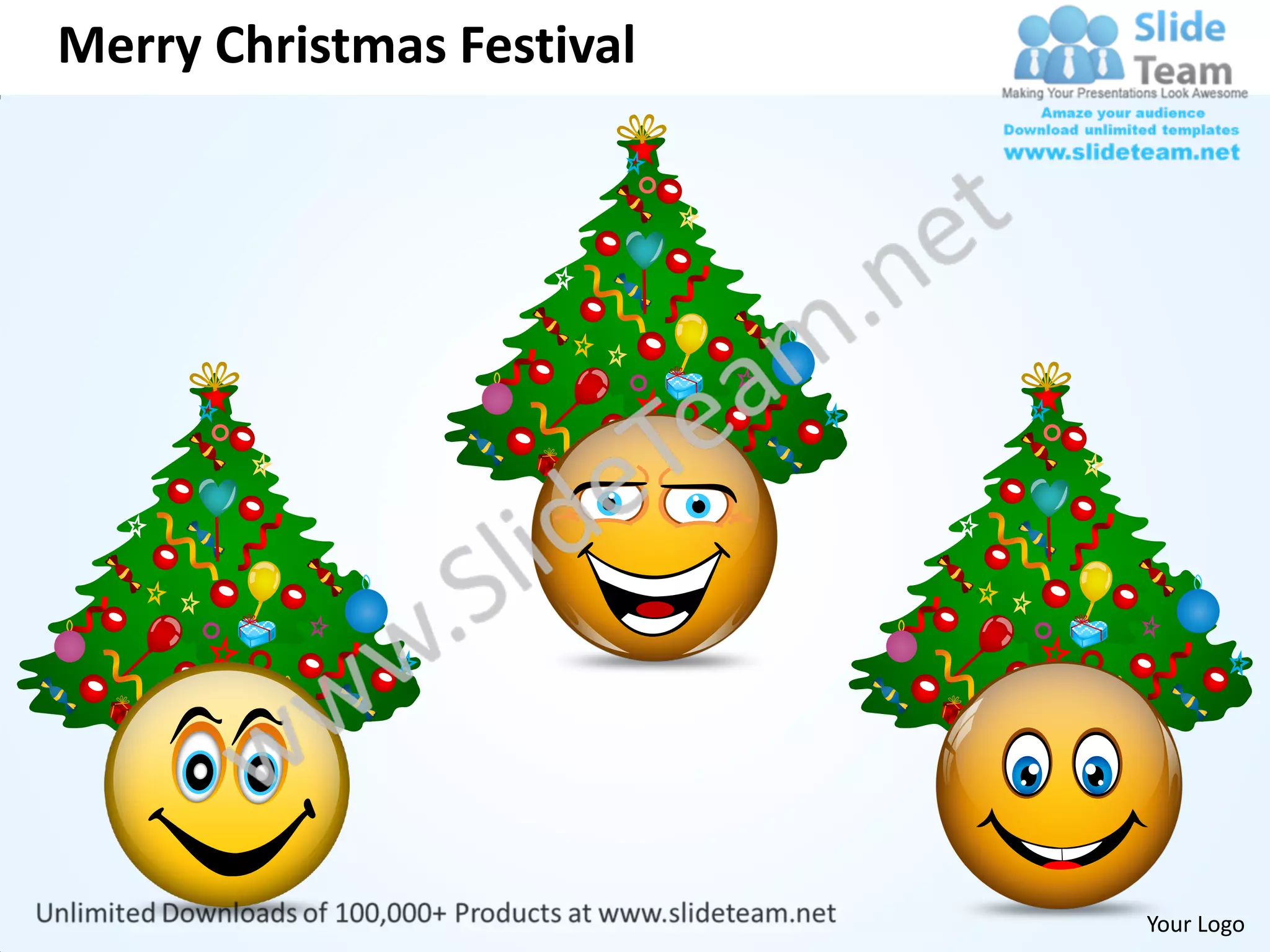 Merry christmas festival powerpoint diagram process flowchart examples ...