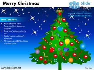Merry christmas santa claus presents powerpoint templates. | PPT