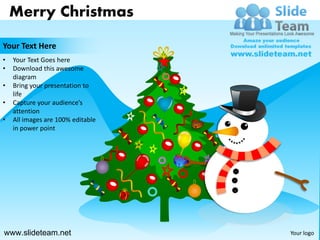 Merry christmas santa claus presents powerpoint templates. | PPT