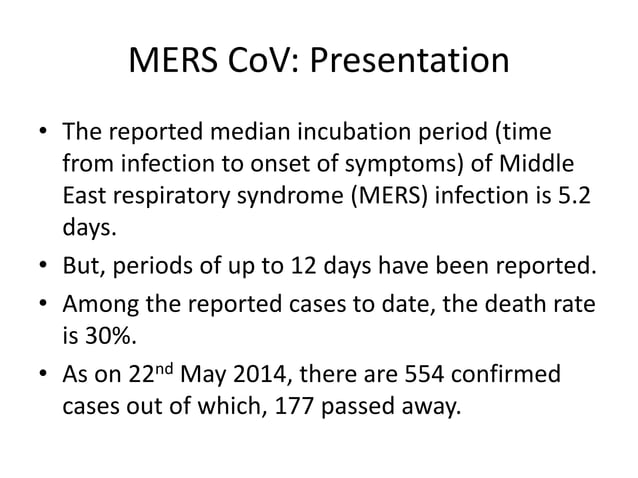 Middle East Respiratory Syndrome MERS | PPTX