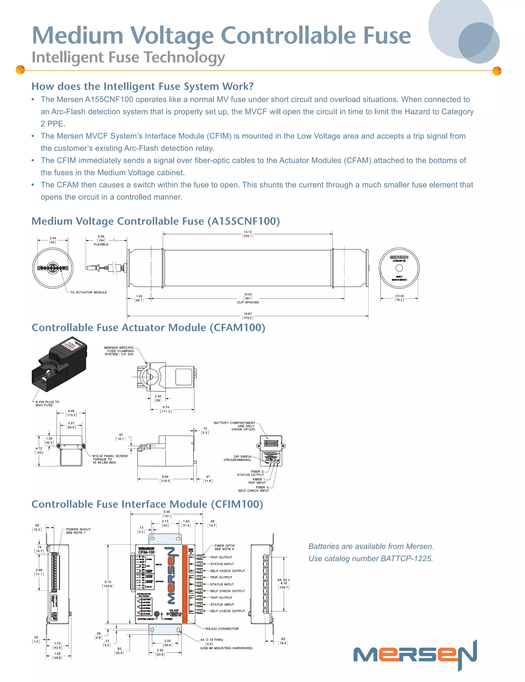 Mersen Intelligent Fuse Technology Medium Voltage Controllable Fuse | PDF
