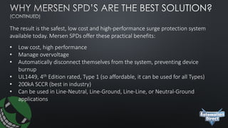 Industrial Surge Protection: Why Use Mersen Surge Protection Devices? | PPT