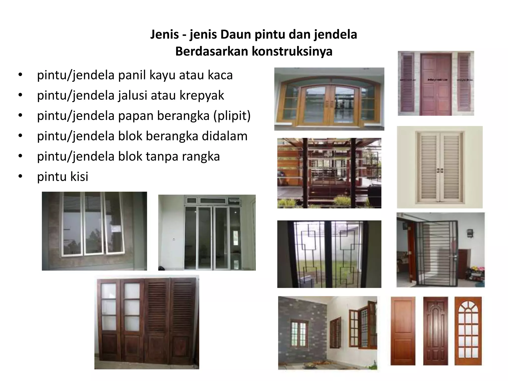 pintu dan jendela | PPTX