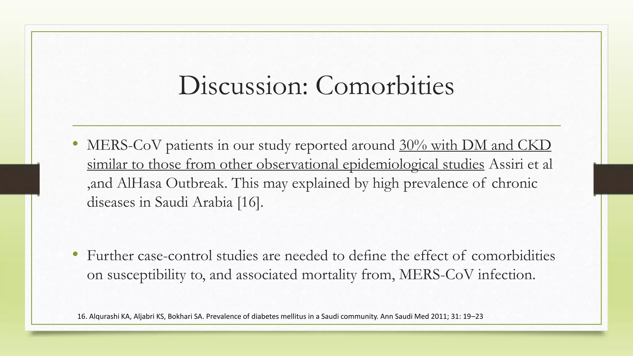 Mers in saudi arabia final | PPTX