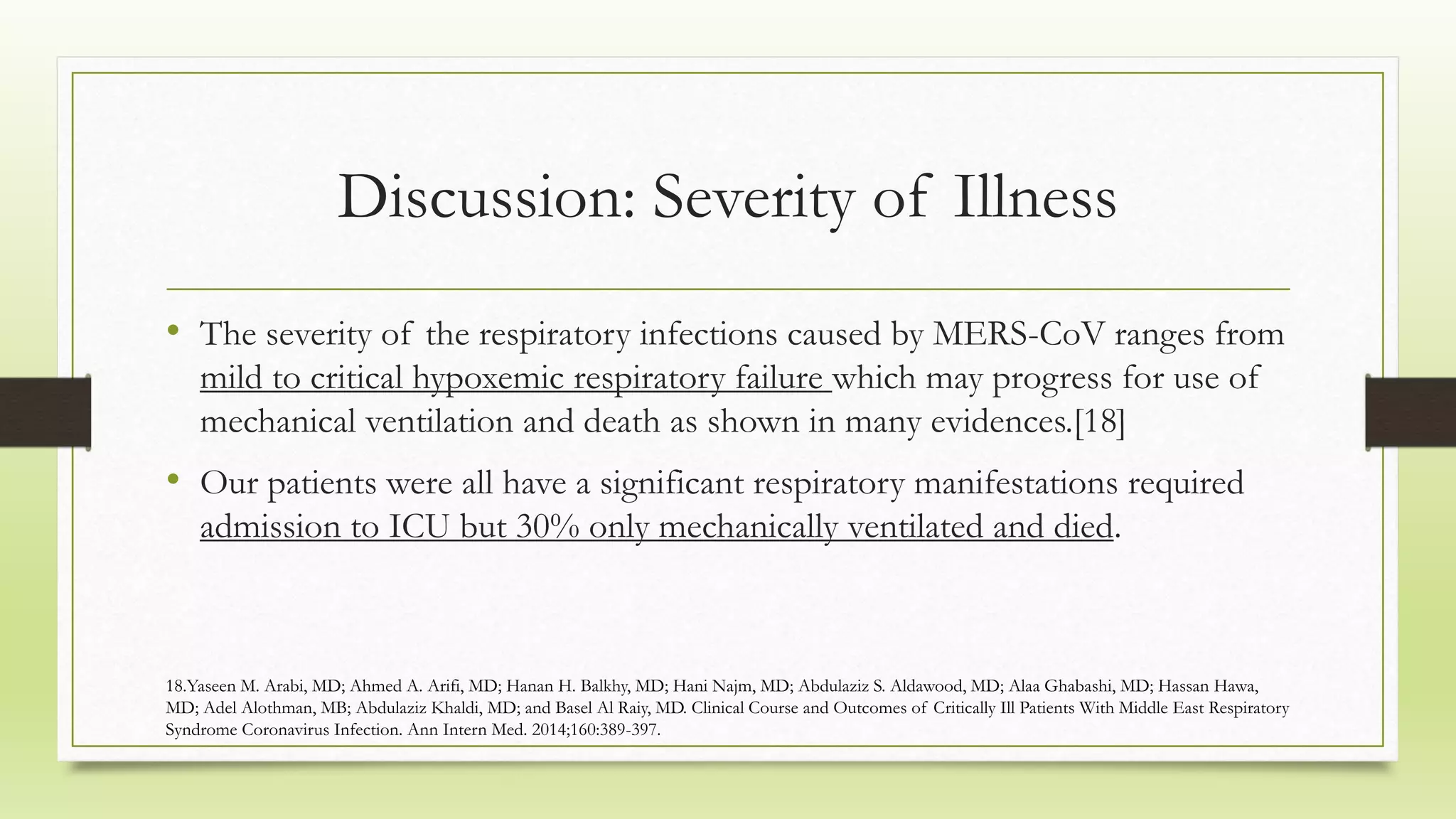 Mers in saudi arabia final | PPTX