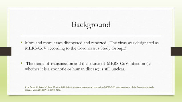 Mers in saudi arabia final | PPTX