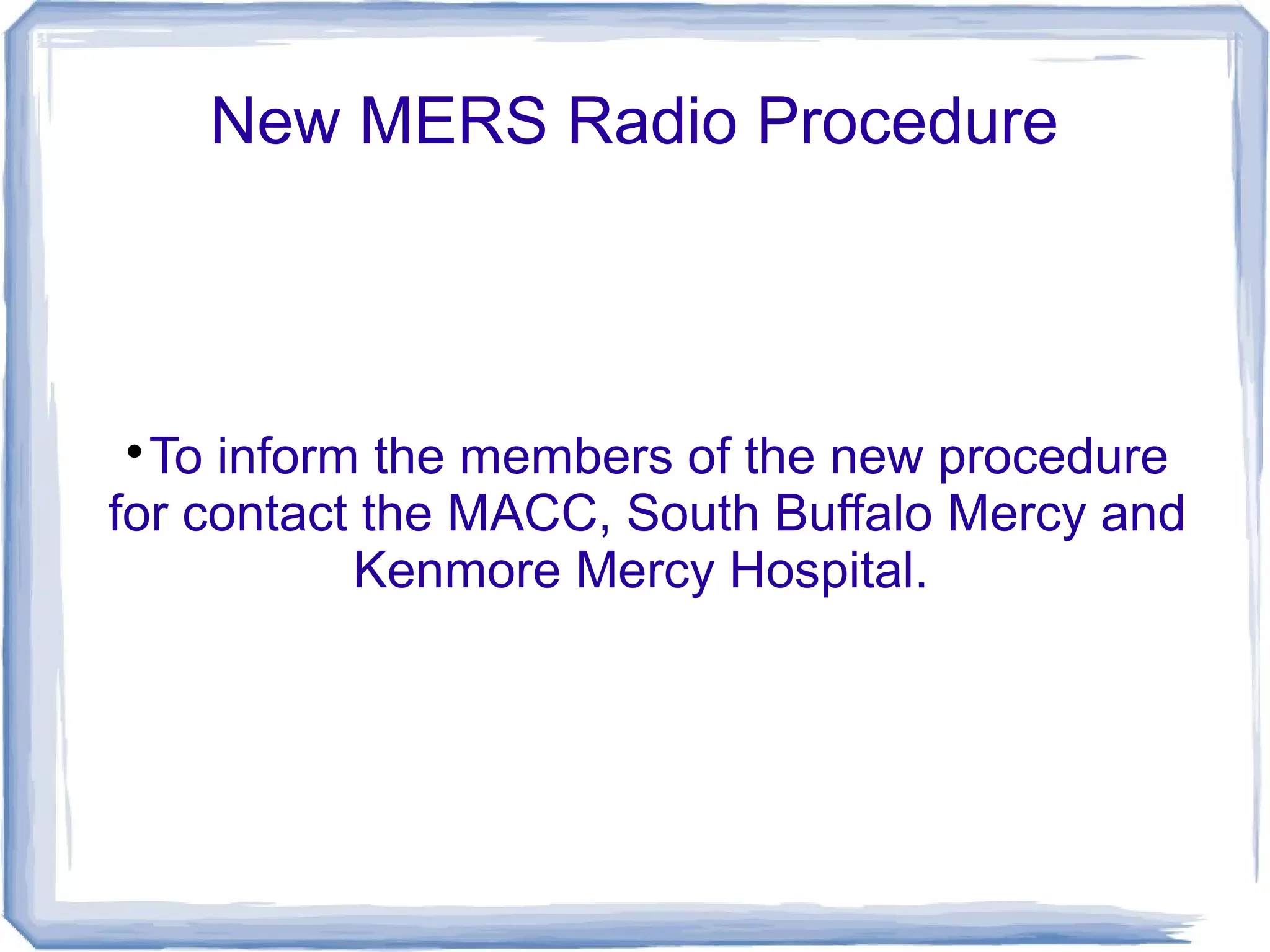 Mers procedure | PPT