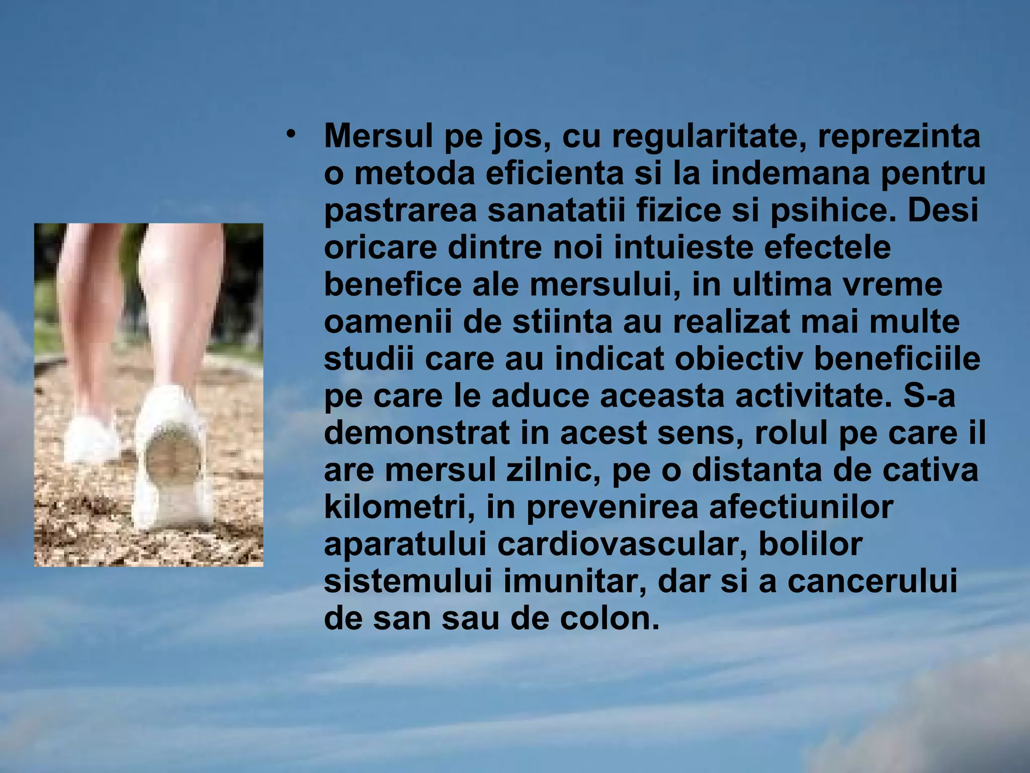 Mersul pe jos | PPT