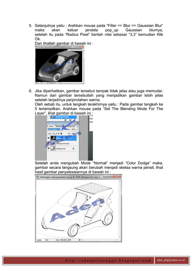 Merubah foto menjadi sketsa warna pensil | PDF