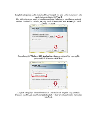 cara Merubah jar2exe | DOC