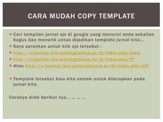 Merubah tampilan ojs biasa menjadi luar biasa | PPTX