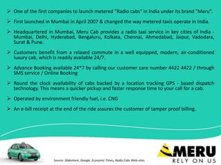 Meru Cabs - Strategic Presentation | PDF