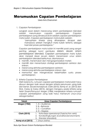 Contoh Merumuskan Capaian Pembelajaran Mata Kuliah | PDF