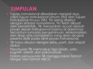 Merumuskan tujuan instruksional khusus | PPT