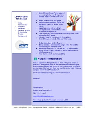 Meru Summary Sheet | PDF