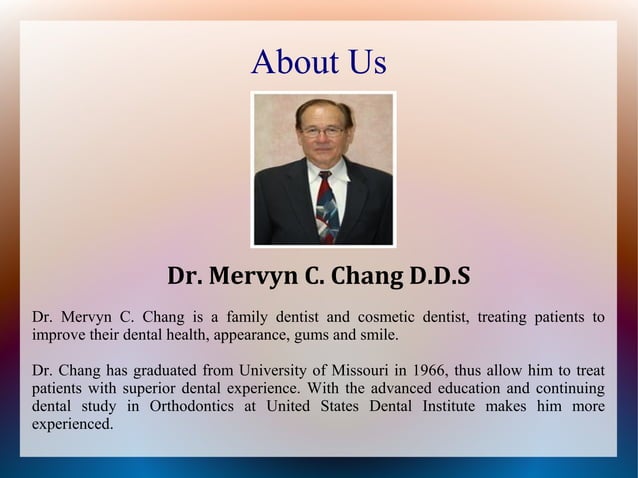 Mervyn Chang DDS, San Jose | PPT