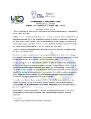 mery informe 2.docx UNIDADA EDUCATIOVA DAYUMA 20024 PARA INFORMAR A ...