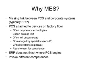 Manufacturing Execution System (MES) | PPT