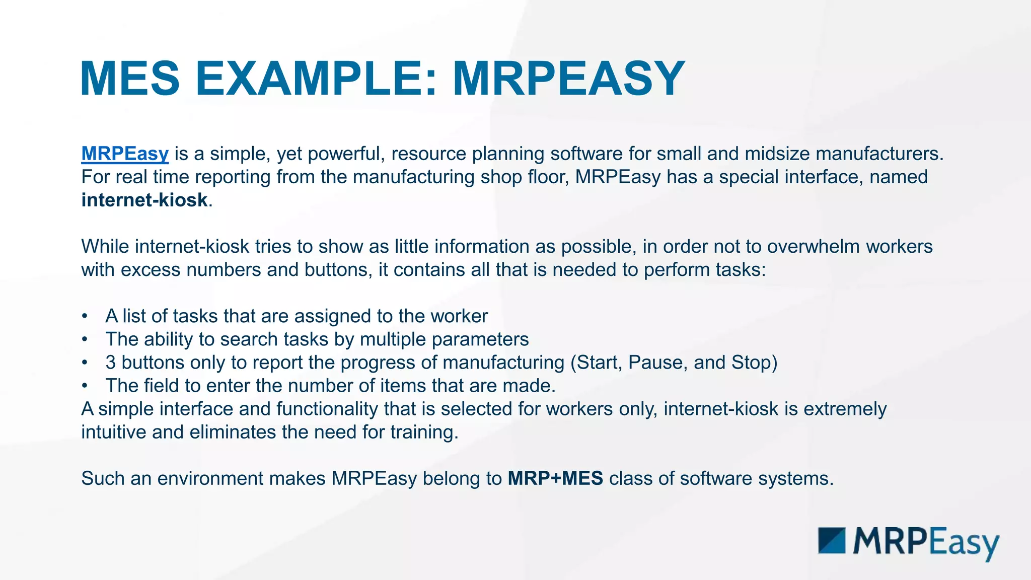 MES - Manufacturing Execution System Explained | PPTX