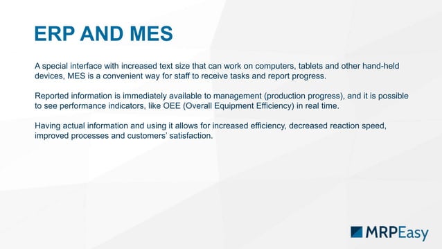 MES - Manufacturing Execution System Explained | PPTX