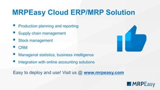 MES - Manufacturing Execution System Explained | PPTX