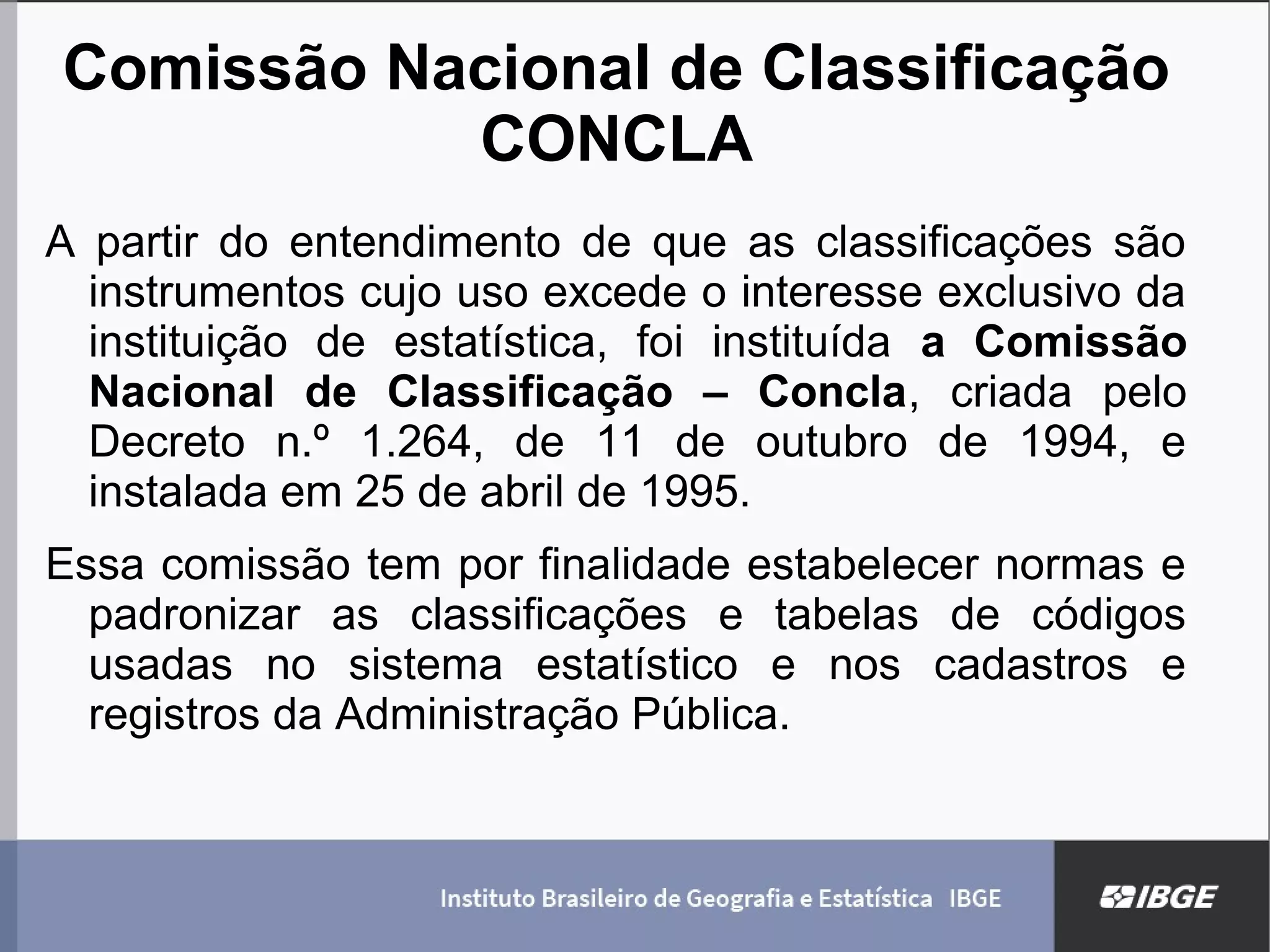 Classificação Nacional de Atividades Econômicas (CNAE) | PPT