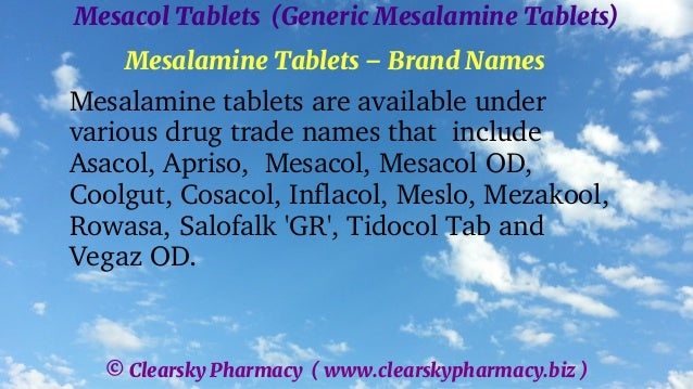 Mesacol Tablets (Generic Mesalamine Tablets) | PPT