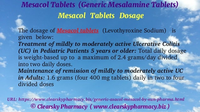 Mesacol Tablets (Generic Mesalamine Tablets) | PPT