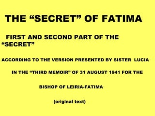 Mesaje Of Fatima | PPS