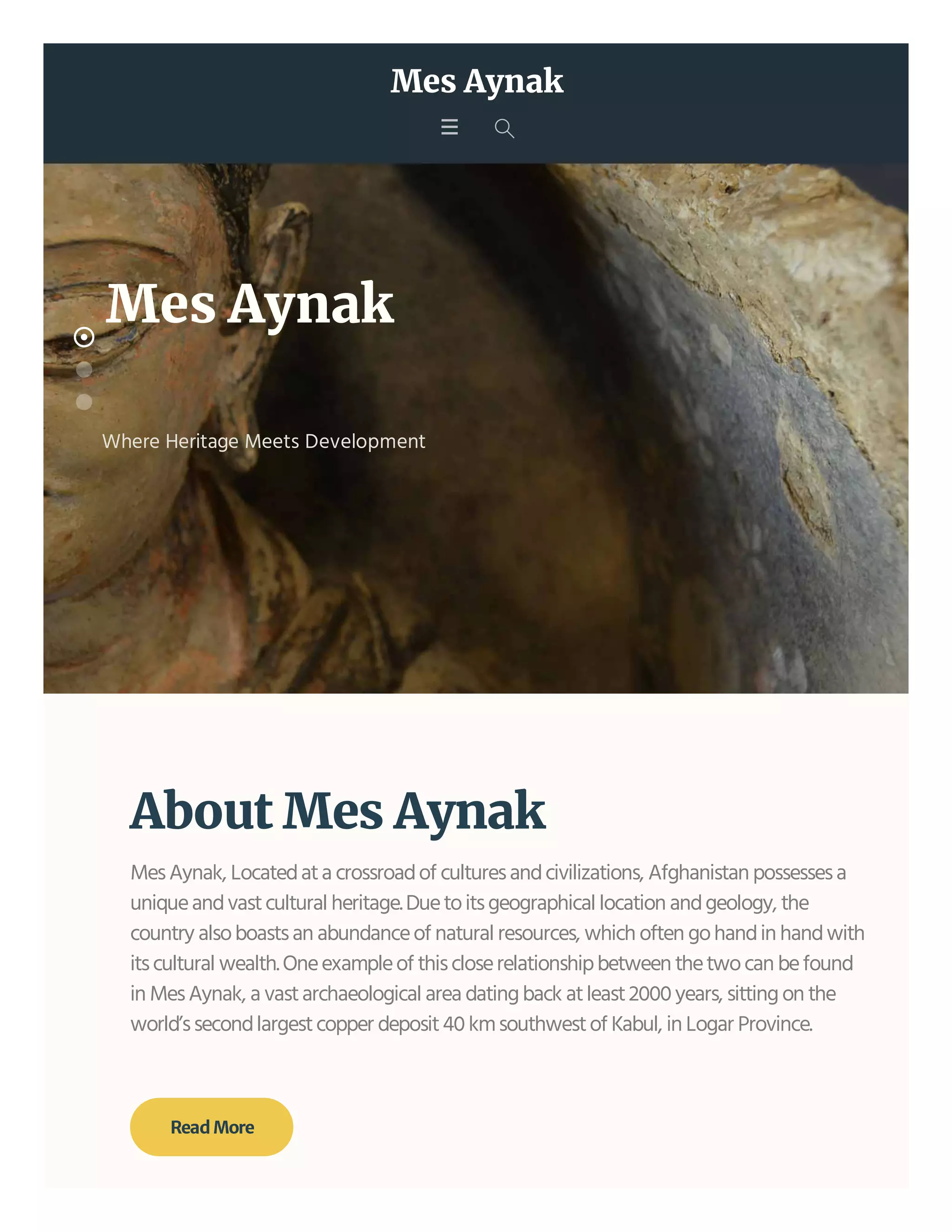 Mes Aynak - A Cultural Heritage of Kabul, Afghanistan | PDF