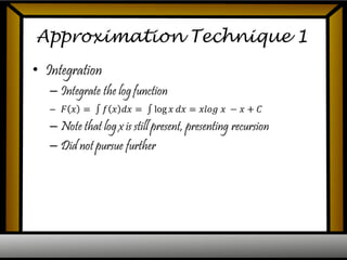 Mescon logarithms | PPTX | Computing | Technology & Computing