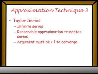 Mescon logarithms | PPTX | Computing | Technology & Computing