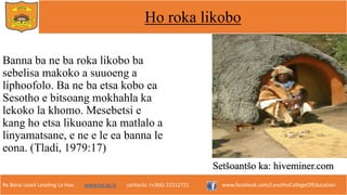 Mesebetsi ea banna ba Basotho | PPTX