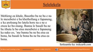 Mesebetsi ea banna ba Basotho | PPTX