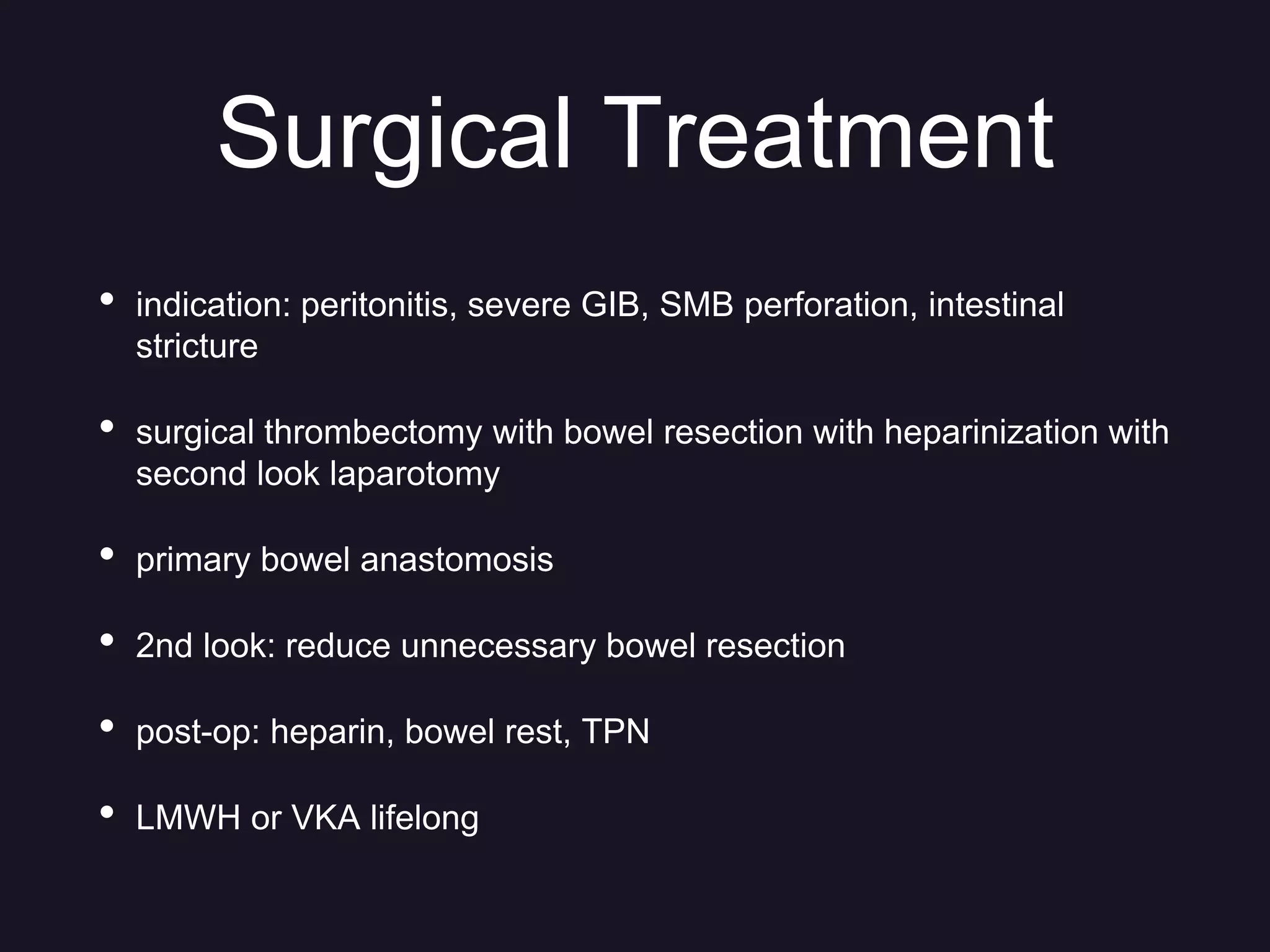 Mesenteric venous thrombosis | PPTX